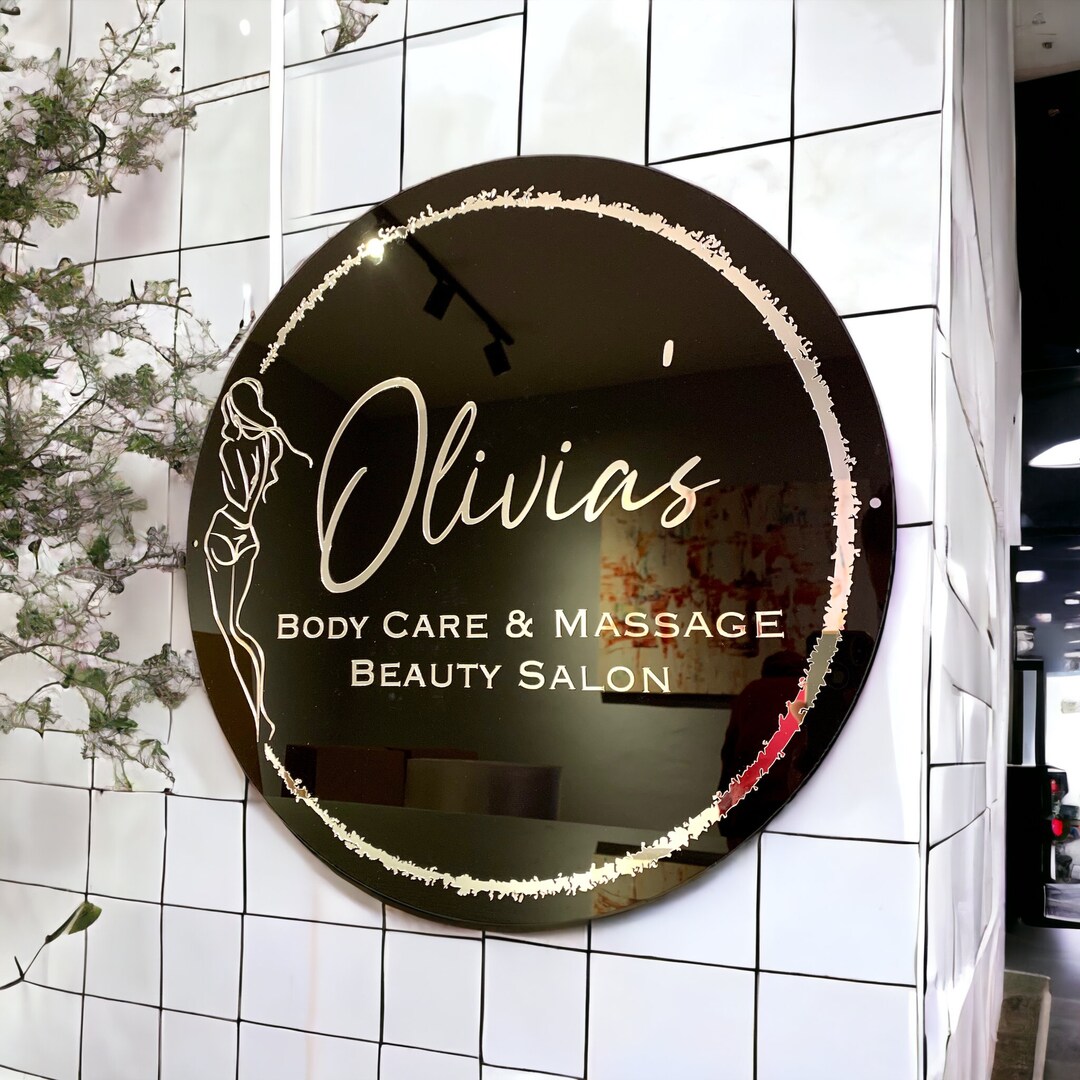 Beauty Salon Decor, Custom Acrylic Sign, 3D Business Logo, Beauty Bar ...