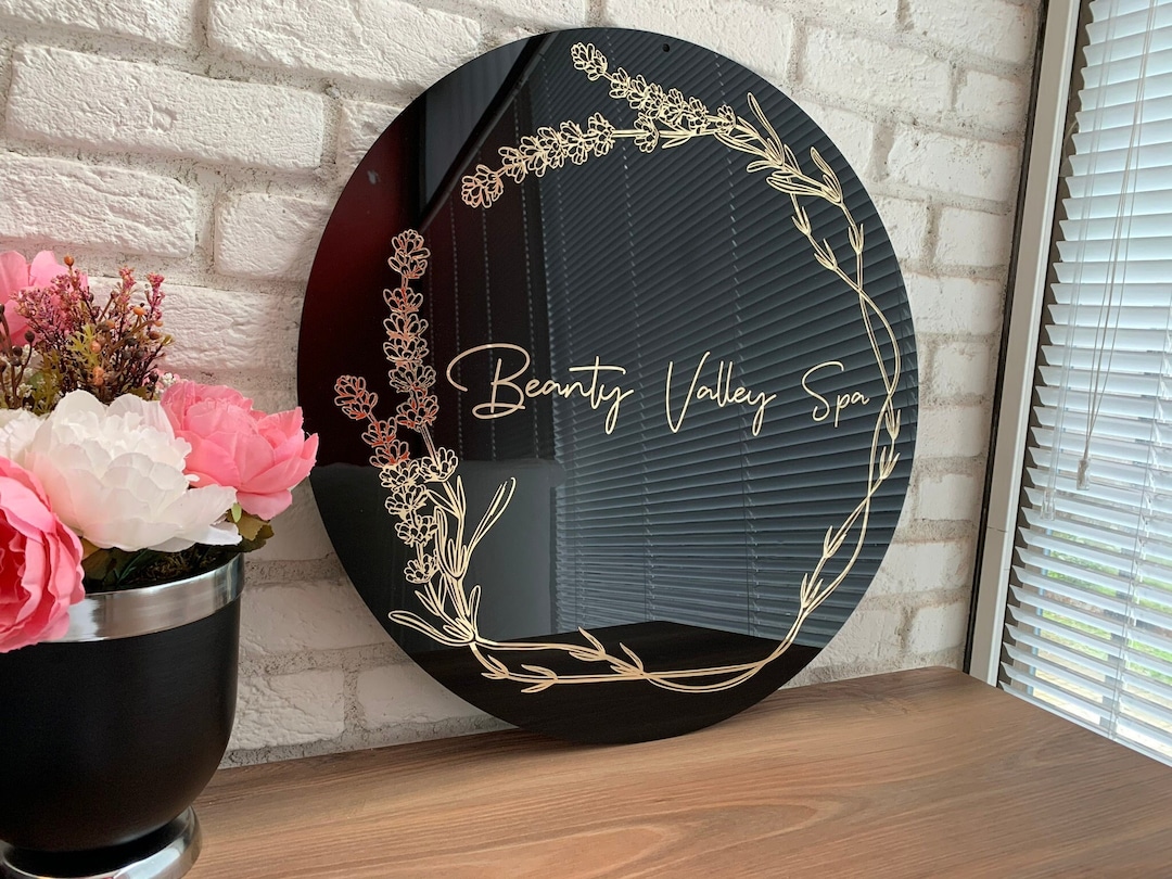 Round Business Logo Sign, Custom Logo, Business Sign for Wall, Acrylic ...