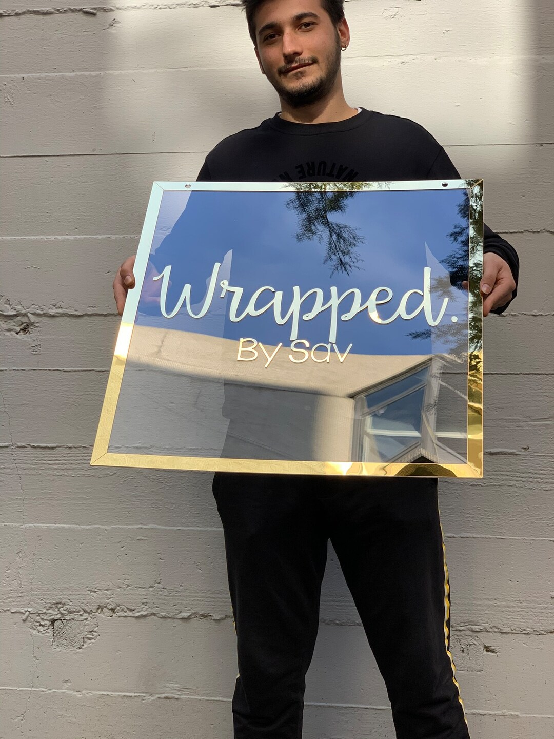 Square Business Sign, Custom Logo, Business Sign for Wall, Acrylic Sign ...