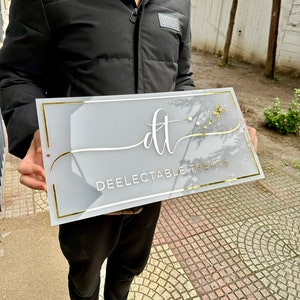Rectangular Sign, Acrylic Logo Sign, Frosted Acrylic Sign, Custom ...