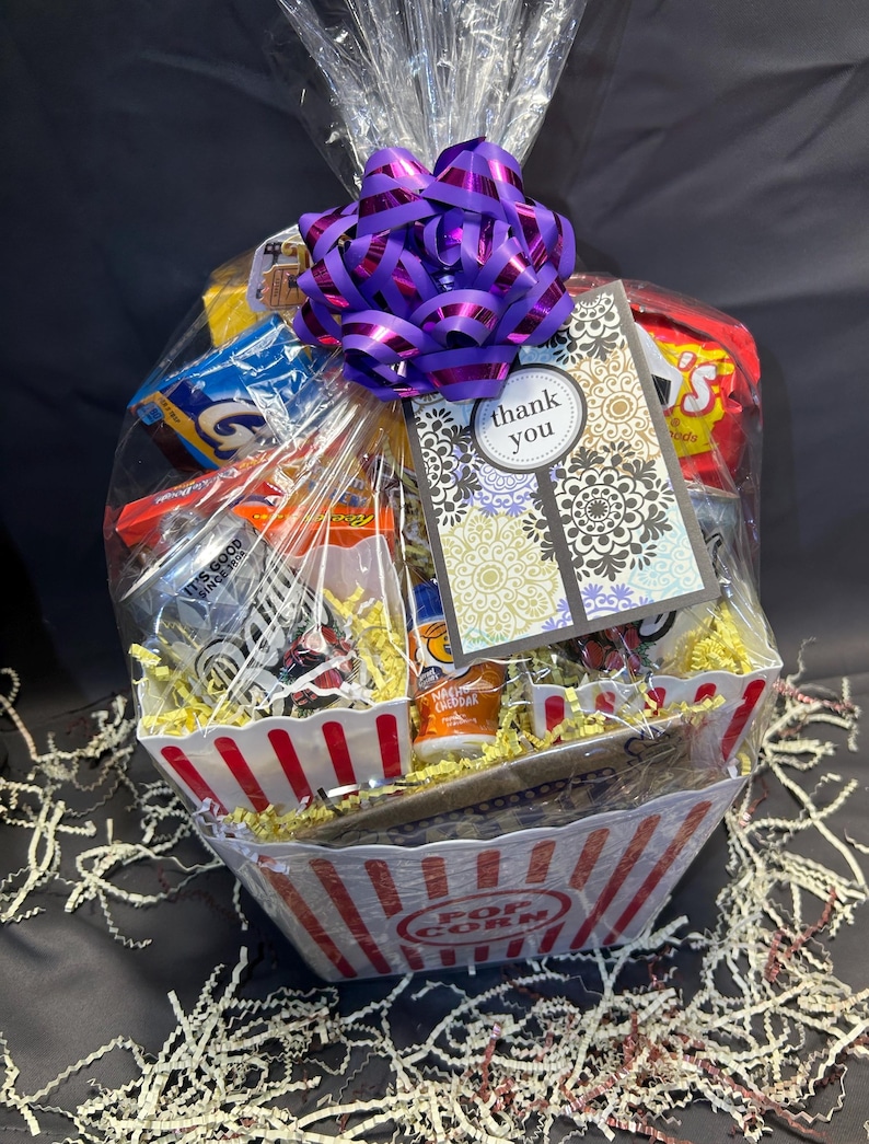 Movie Night Gift Basket - Etsy