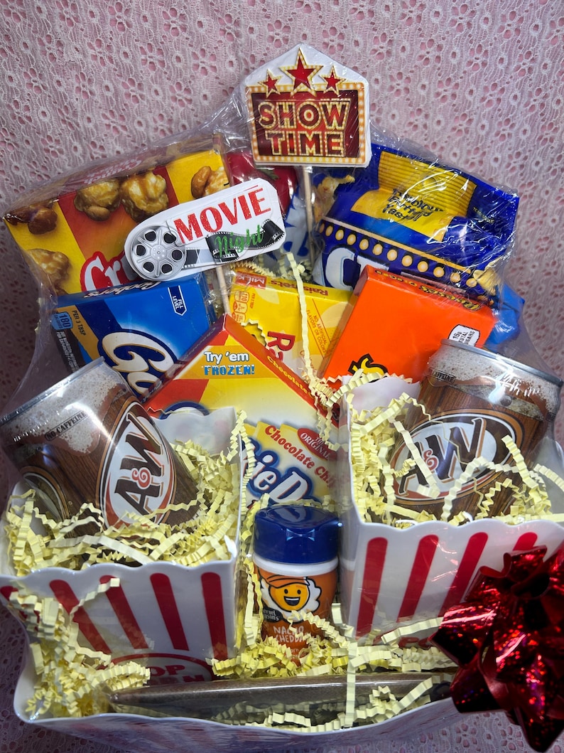 Movie Night Gift Basket-couples Date Night-birthday-appreciation Gift ...