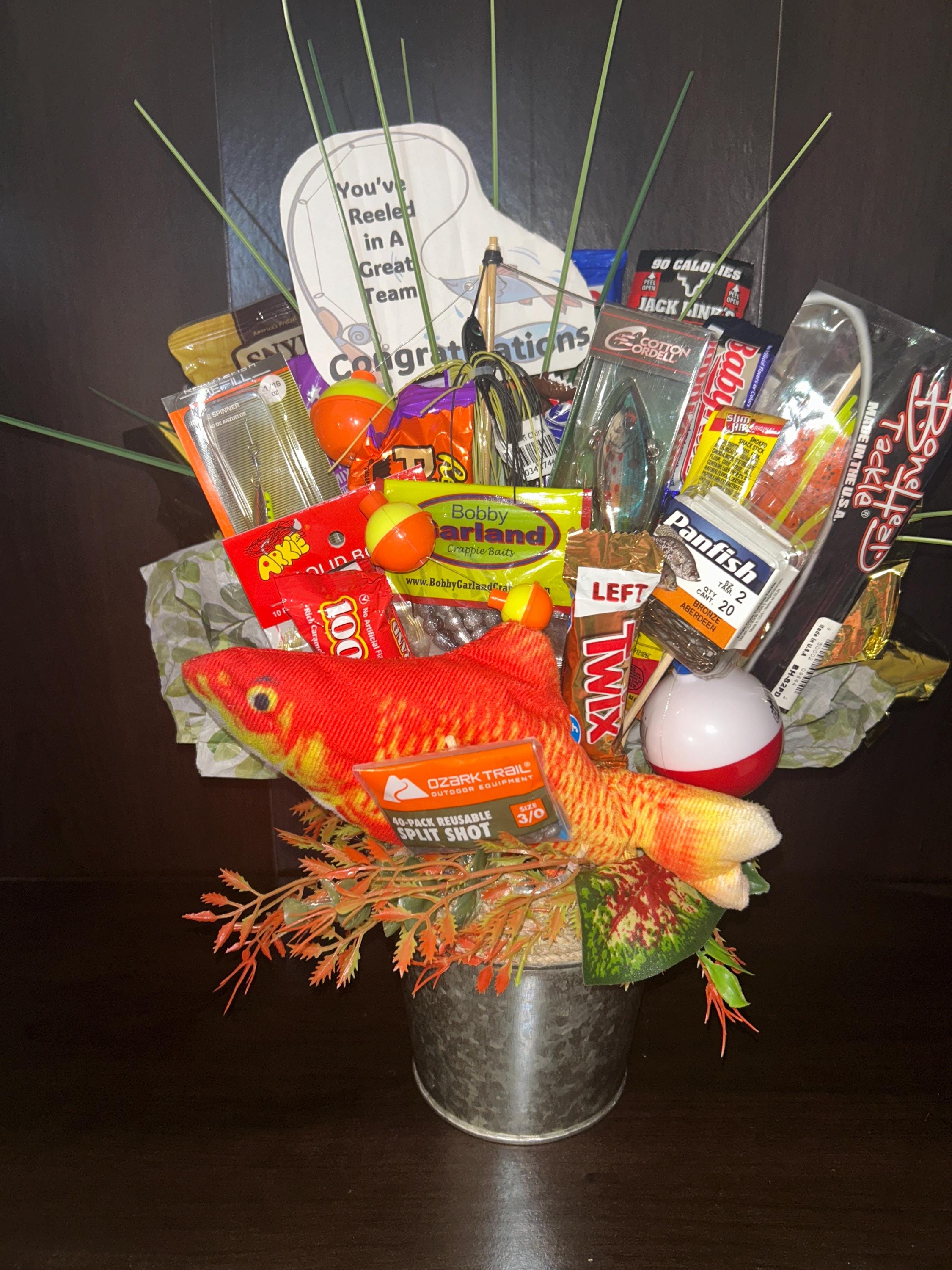 Crappie Fishing Themed Gift Bouquet: Tackle and Snacks - Etsy