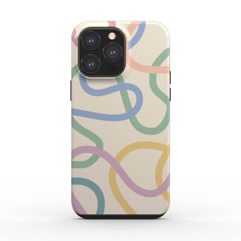 Pink Background With Colorful Strings Tough Case for iPhone - Etsy