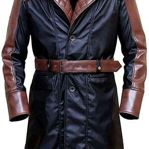 Men's Jacob Game Cosplay Costume Leather Handmade Trench Coat - Etsy