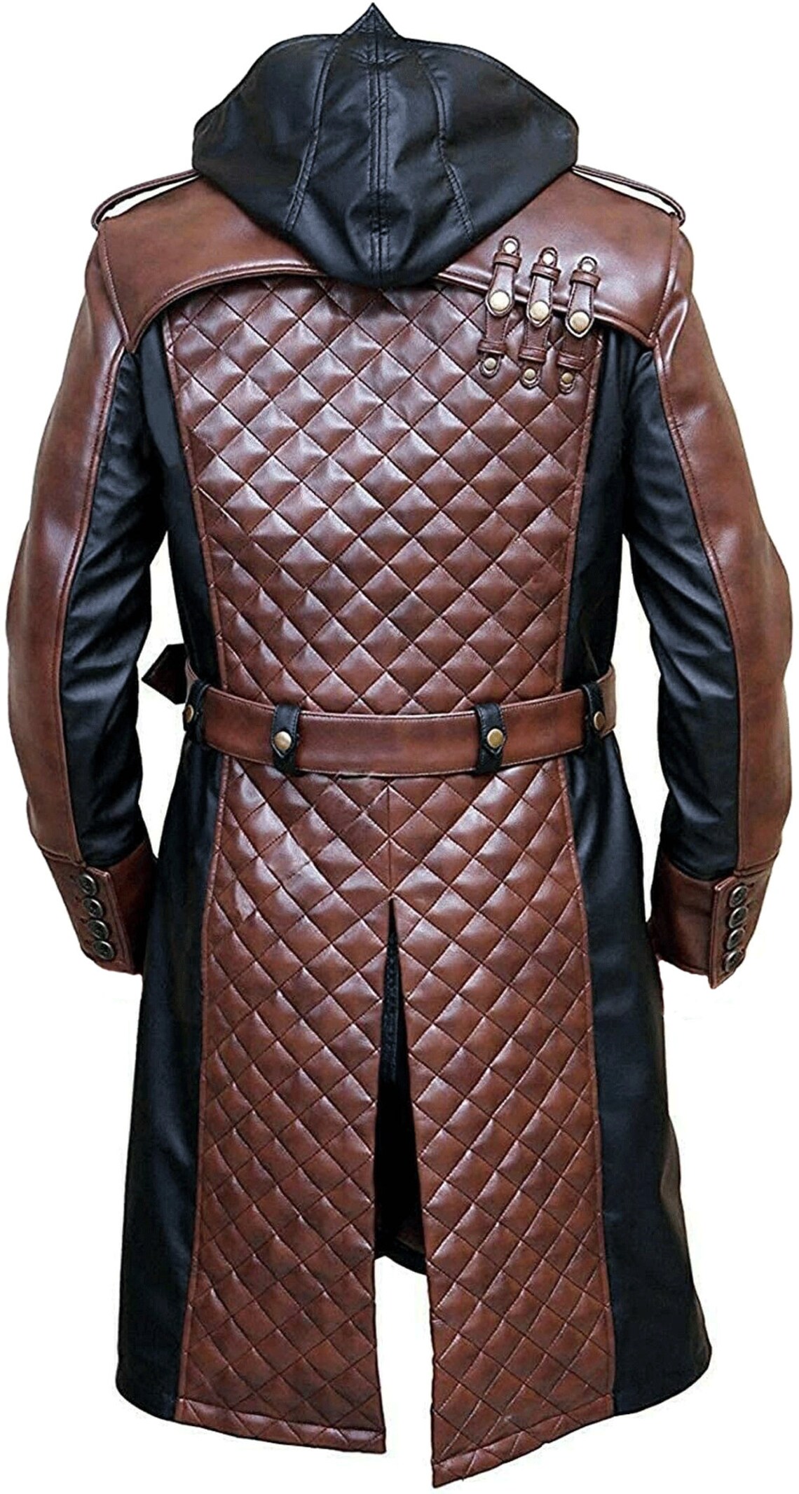 Men's Jacob Game Cosplay Costume Leather Handmade Trench Coat - Etsy