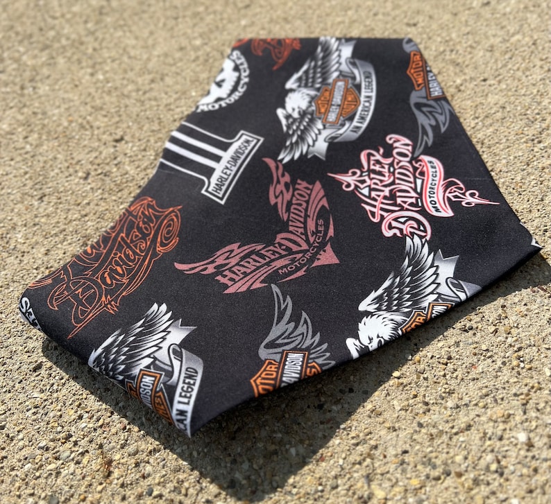 Harley Davidson Motorcycle Logos Dog Bandana Snap on Black - Etsy