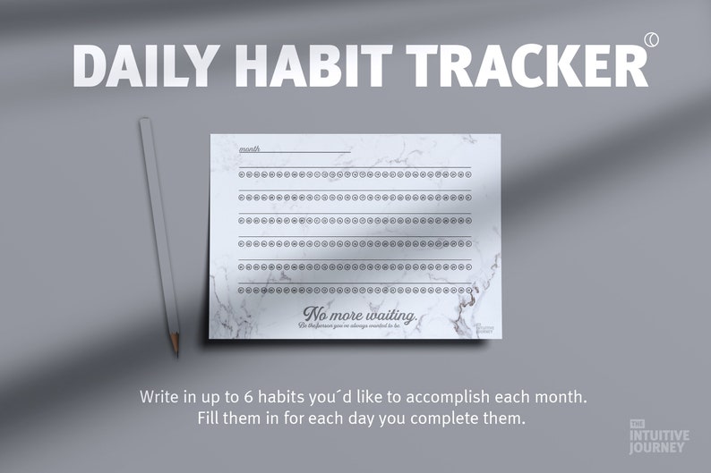 Habit Tracker, Goal Planner, Tracker Printable, Routine Tracker, 30 ...