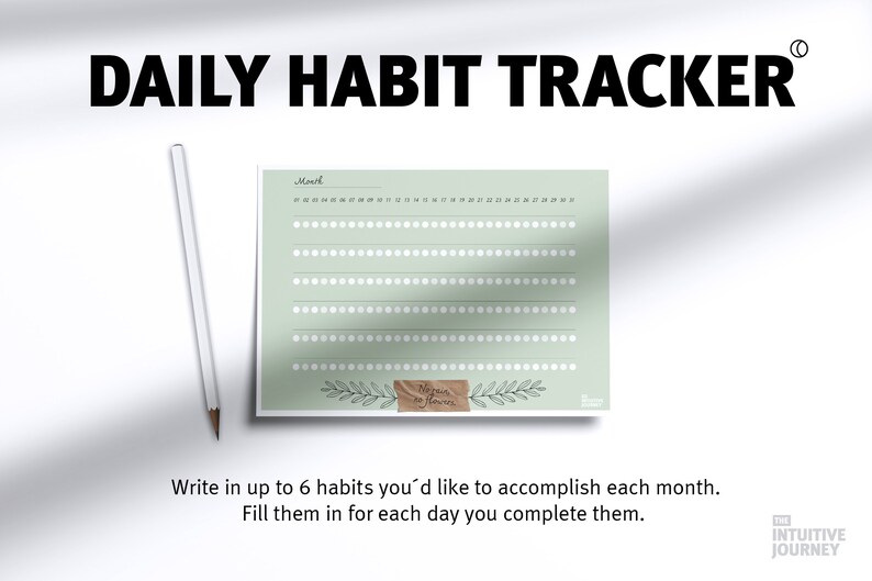 Daily Habit Tracker Printable Tracker Selflove Aesthetic Habit Planner ...