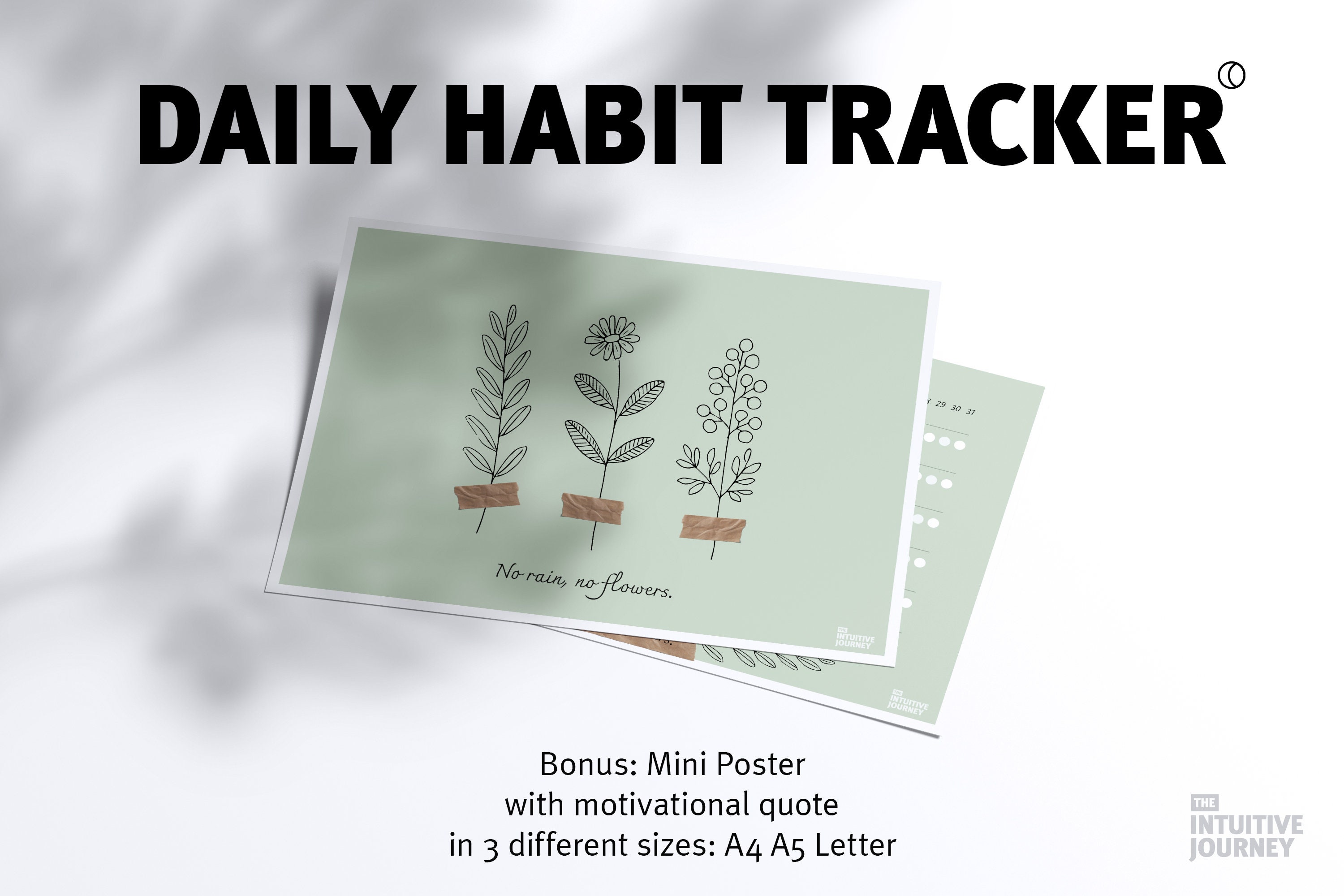 Daily Habit Tracker Printable Tracker Selflove Aesthetic Habit Planner ...