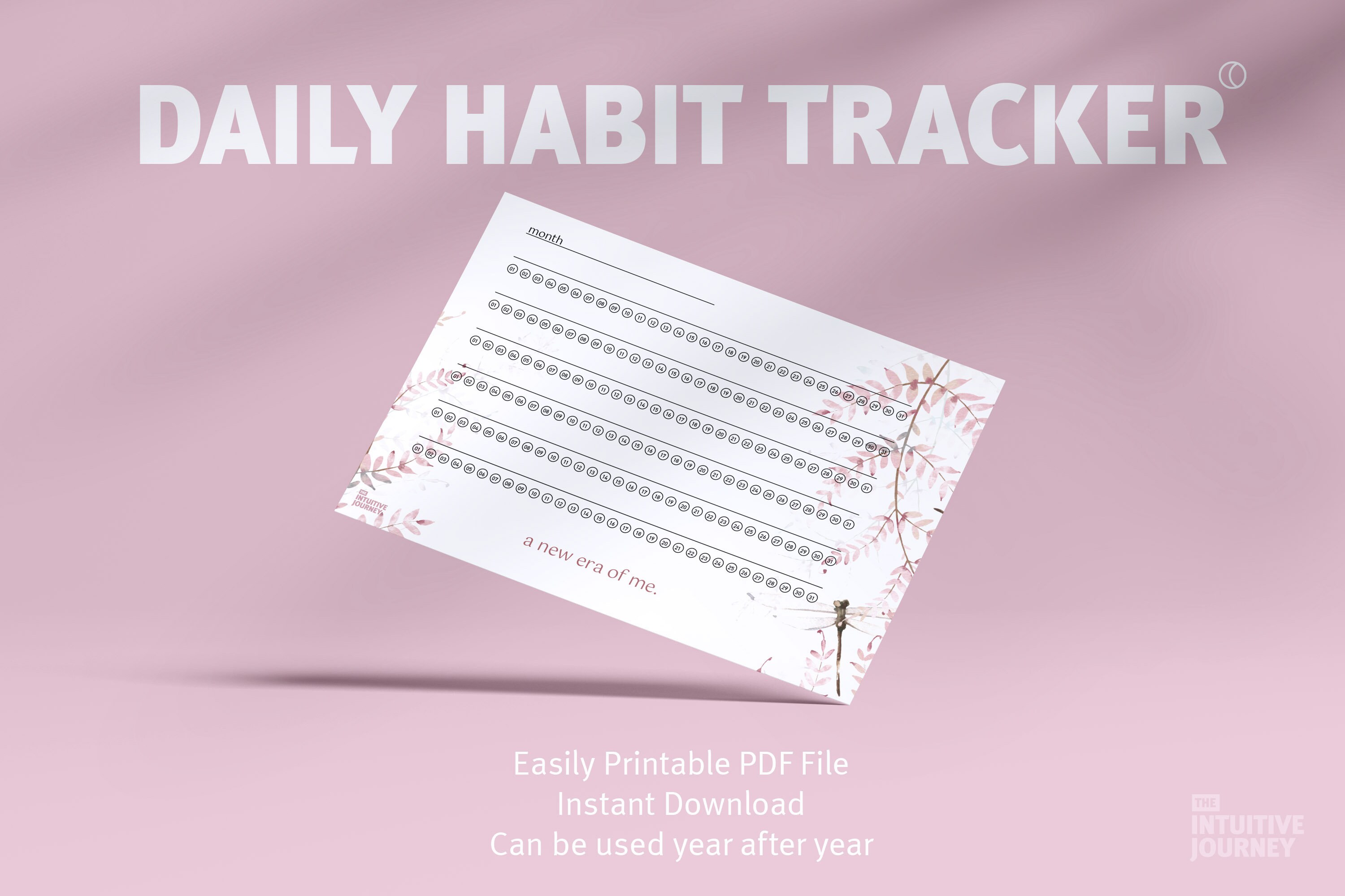 Daily Habit Tracker Printable Aesthetic Habit Planner PDF - Etsy