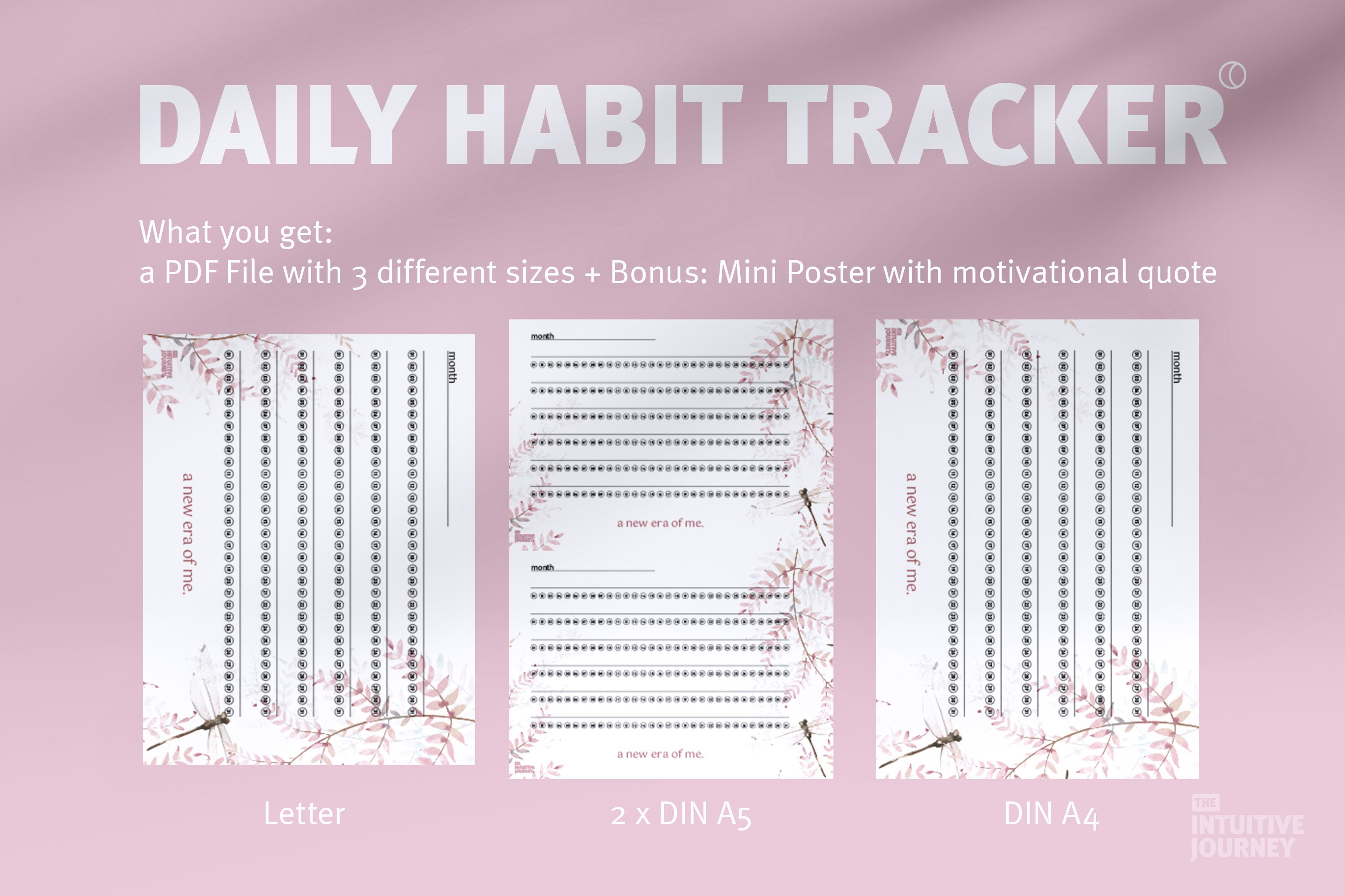 Daily Habit Tracker Printable Aesthetic Habit Planner PDF - Etsy