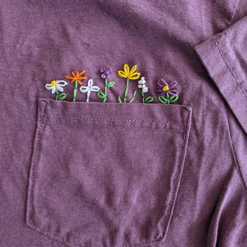 Embroidered Pocket - Etsy