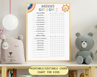 Whose Turn is It? - Editable, Printable Chore Chart for Kids, Teenagers ...