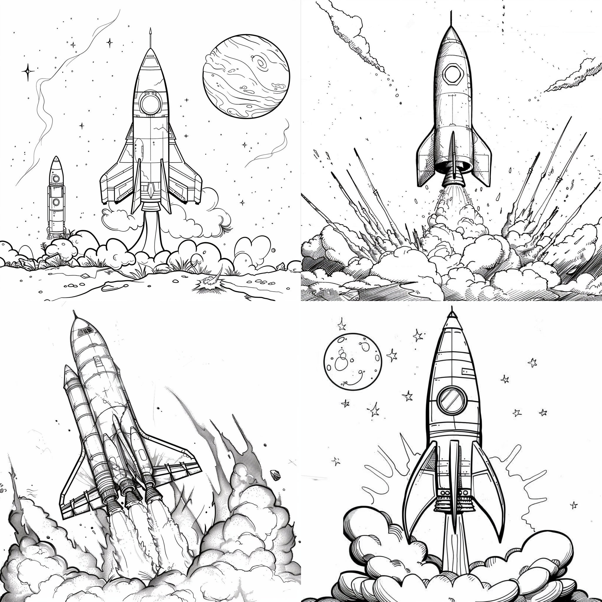 36 Space Themed Coloring Page, Planet Coloring Page, Astronaut Coloring ...