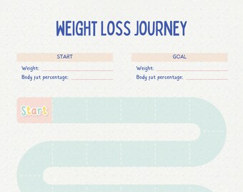 My 20 Week Journey | PRINTABLE | Weight Tracker | Weight Loss Coloring ...