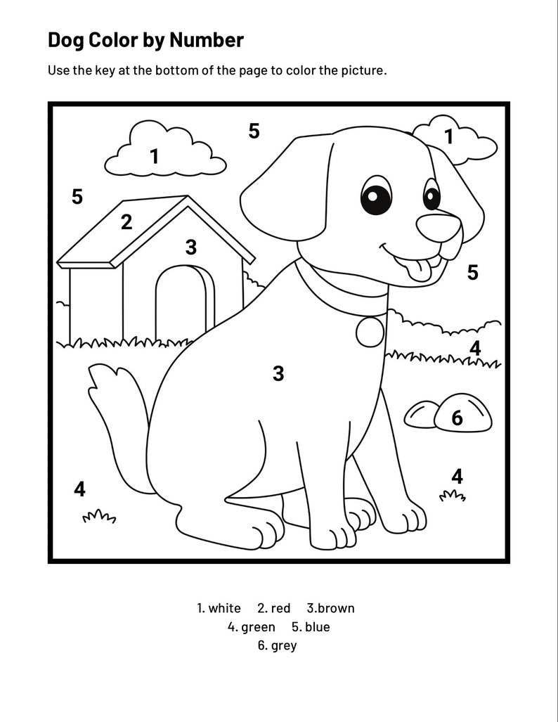 Color by Number 4 Pages *instant Download* - Etsy