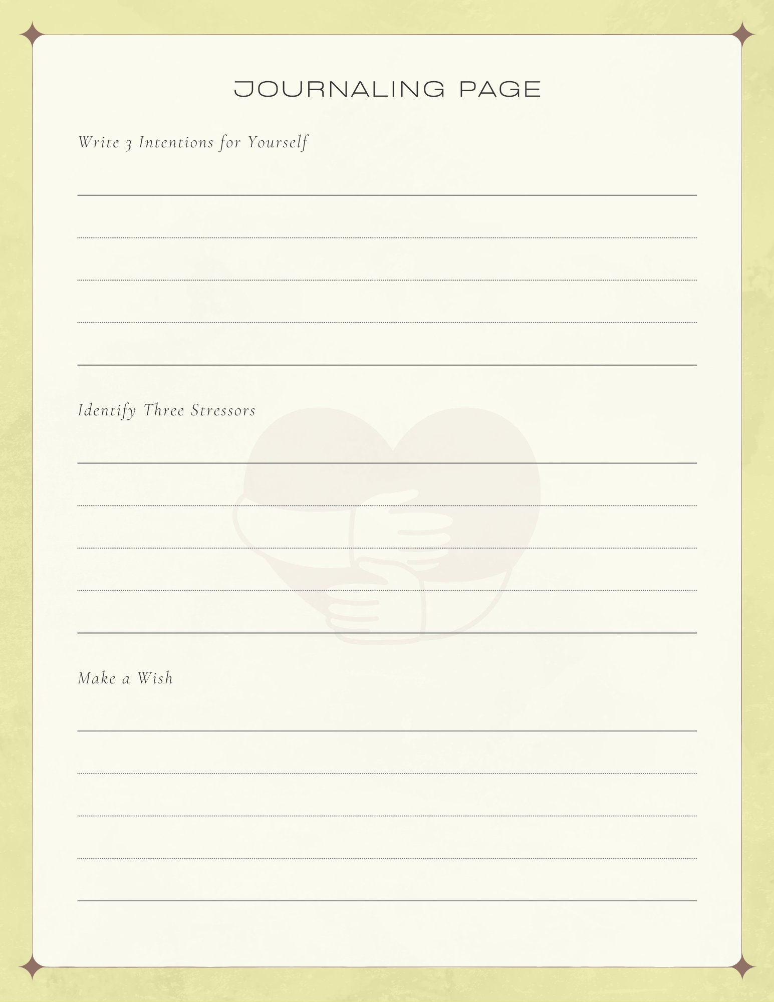 30 Day Self Care Challenge & Journaling Page *instant Download* - Etsy