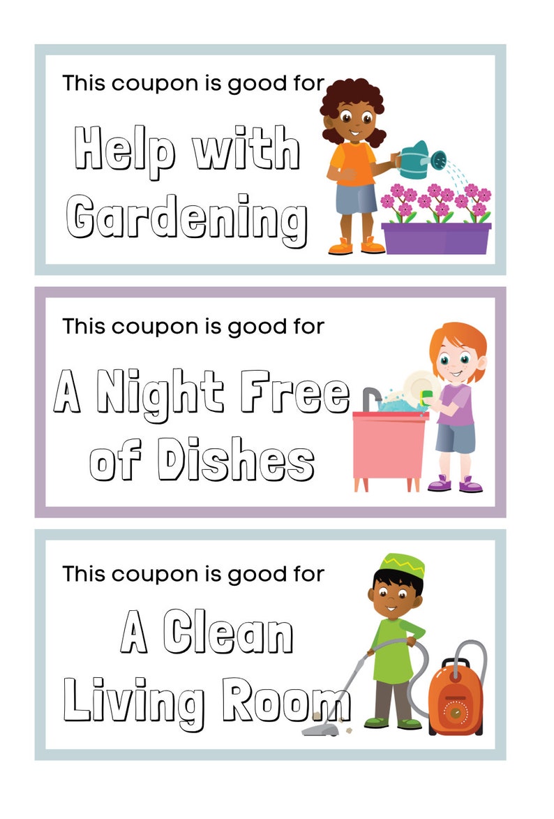 Mother’s Day Coloring Coupon Book for Kids - Personalized Gift for Mom ...