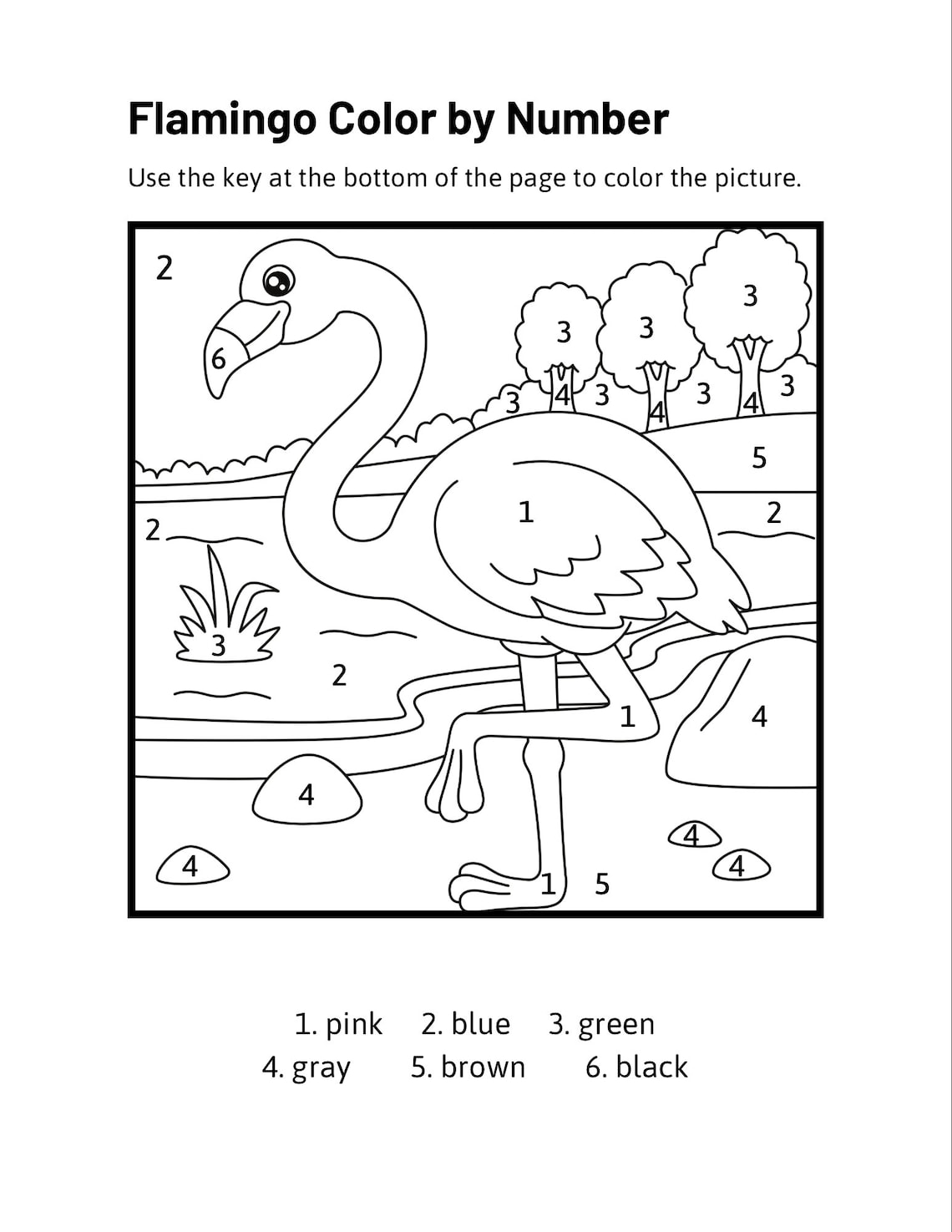 Color by Number 4 Pages *instant Download* - Etsy