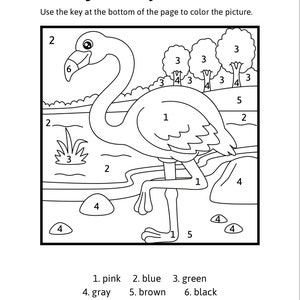 Color by Number 4 Pages *instant Download* - Etsy