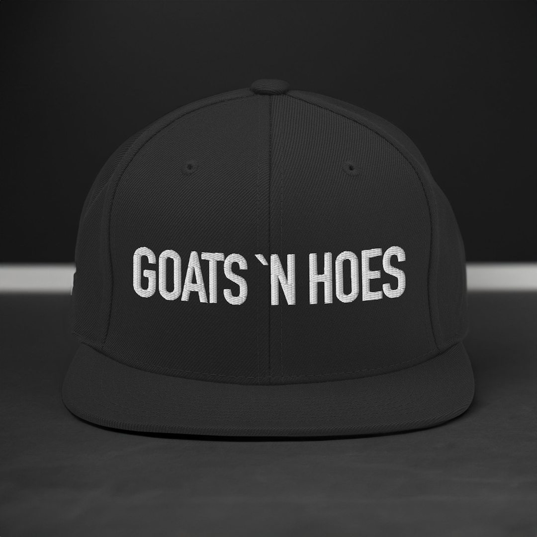 Goats N Hoes Snapback Hat Goat and Hoe Sides Special Edition Black ...