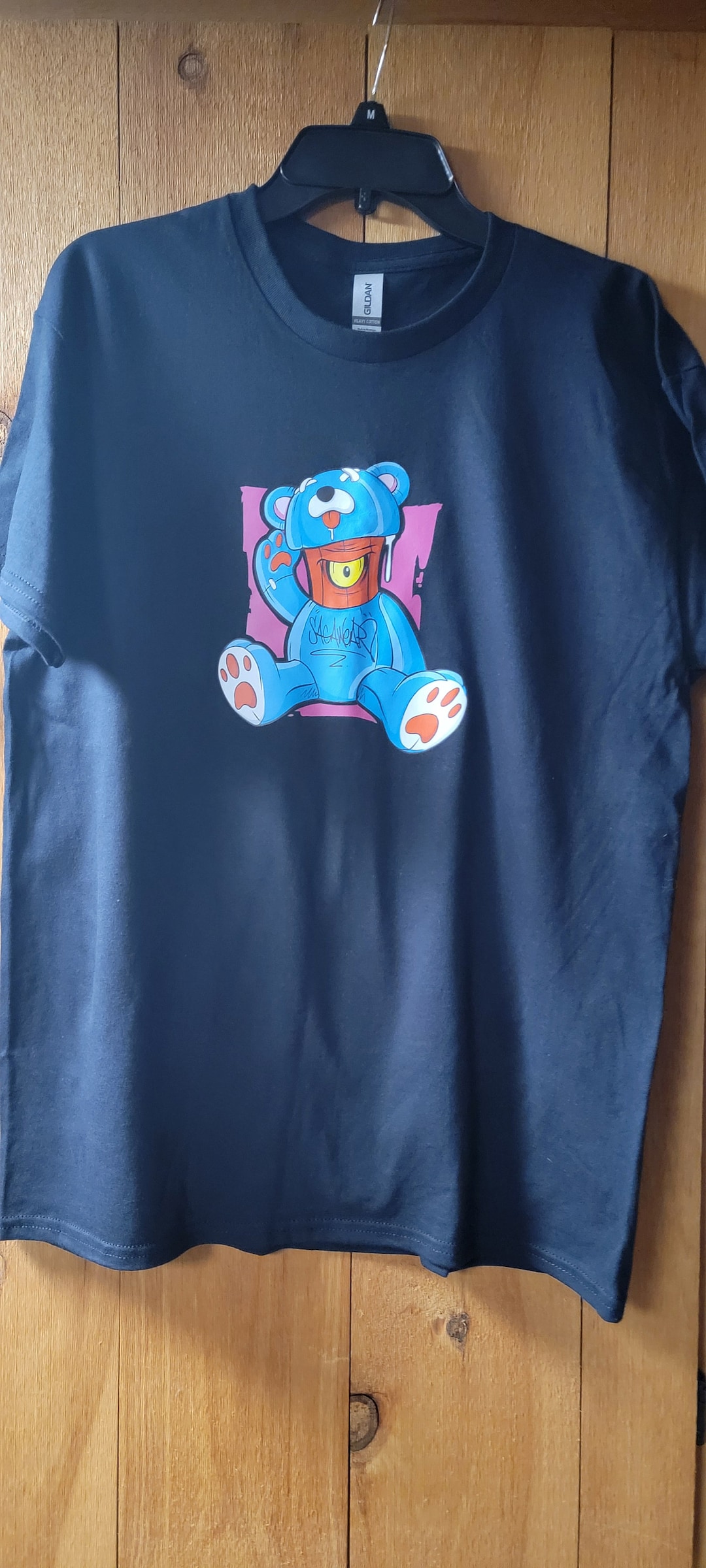 Saga Wear Teddy Bear Costume Black Tee - Etsy