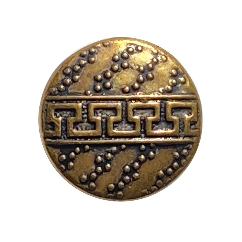 Antique Button, Greek Key Pattern - Etsy