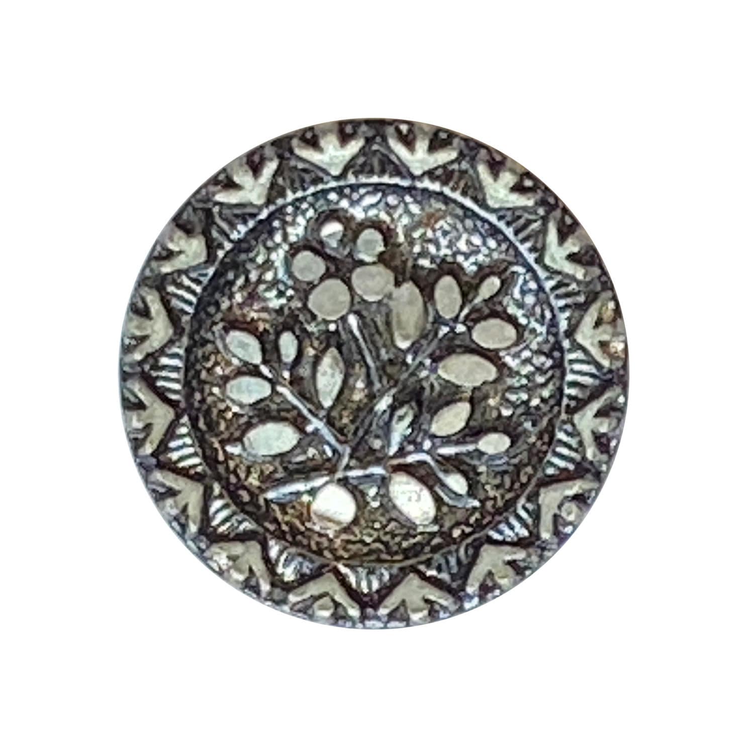 Antique Button, Bright Cut Pewter - Etsy