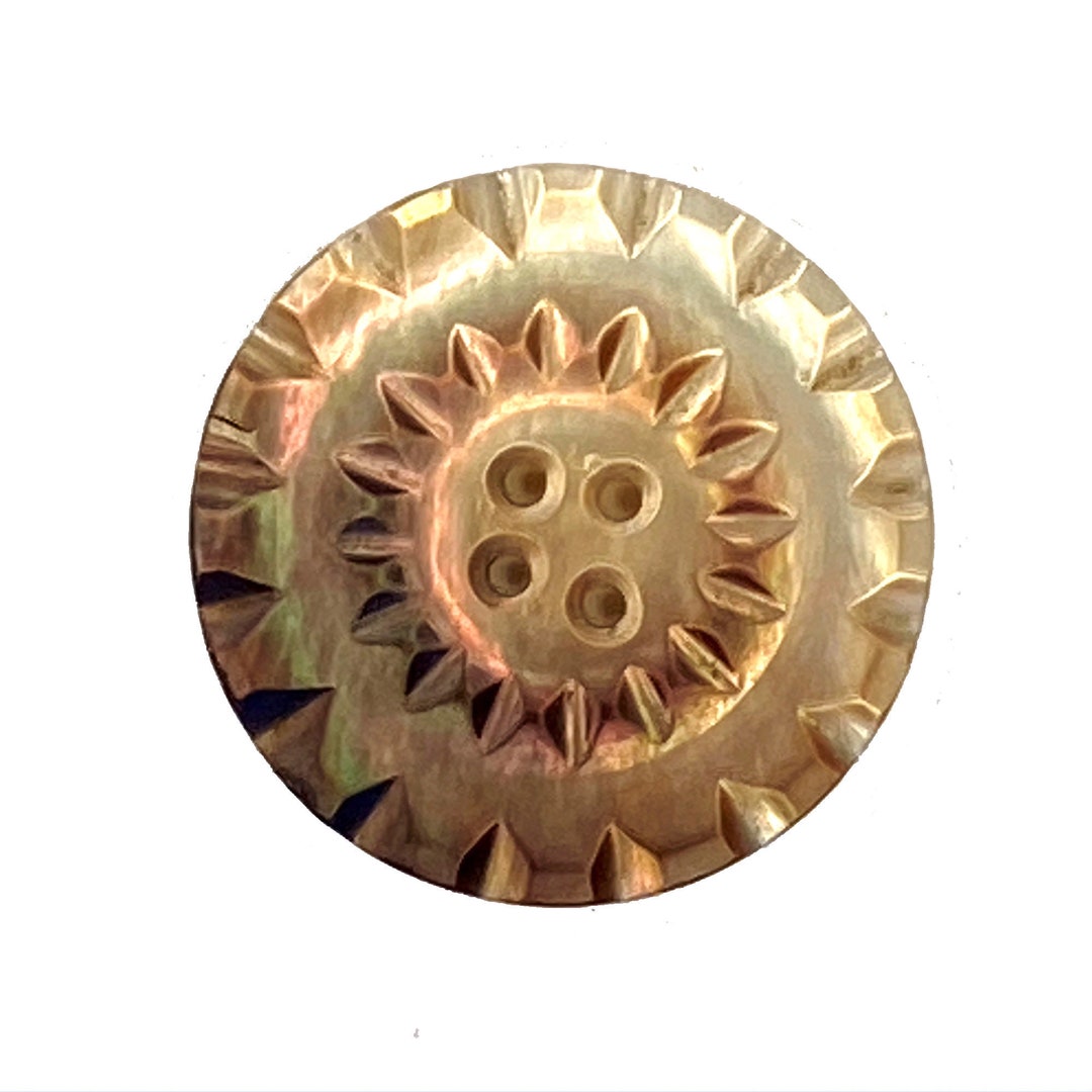 Antique Iridescent Carved Pearl Button, Conventional Floral - Etsy