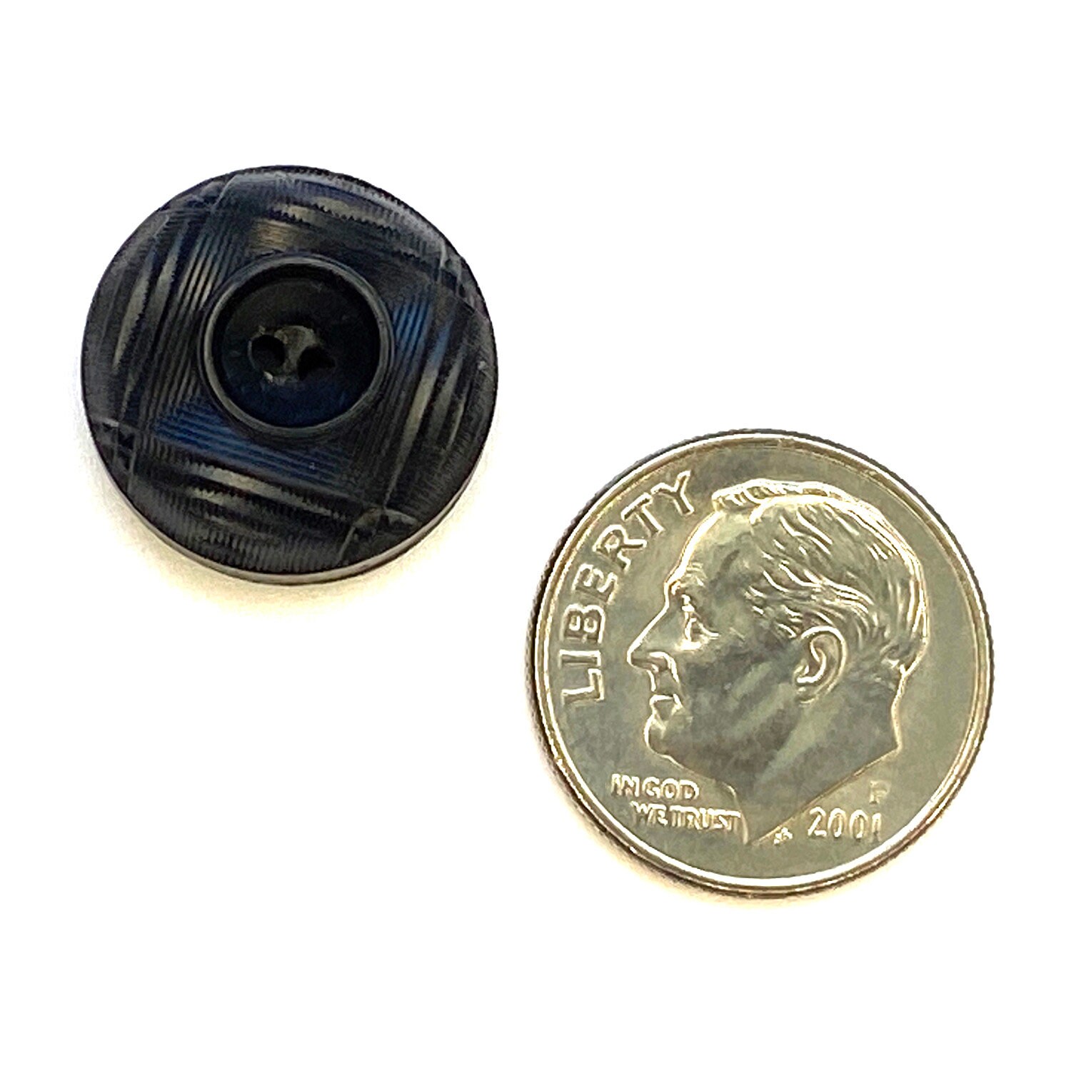 Horn Button, Descending Lines Pattern - Etsy