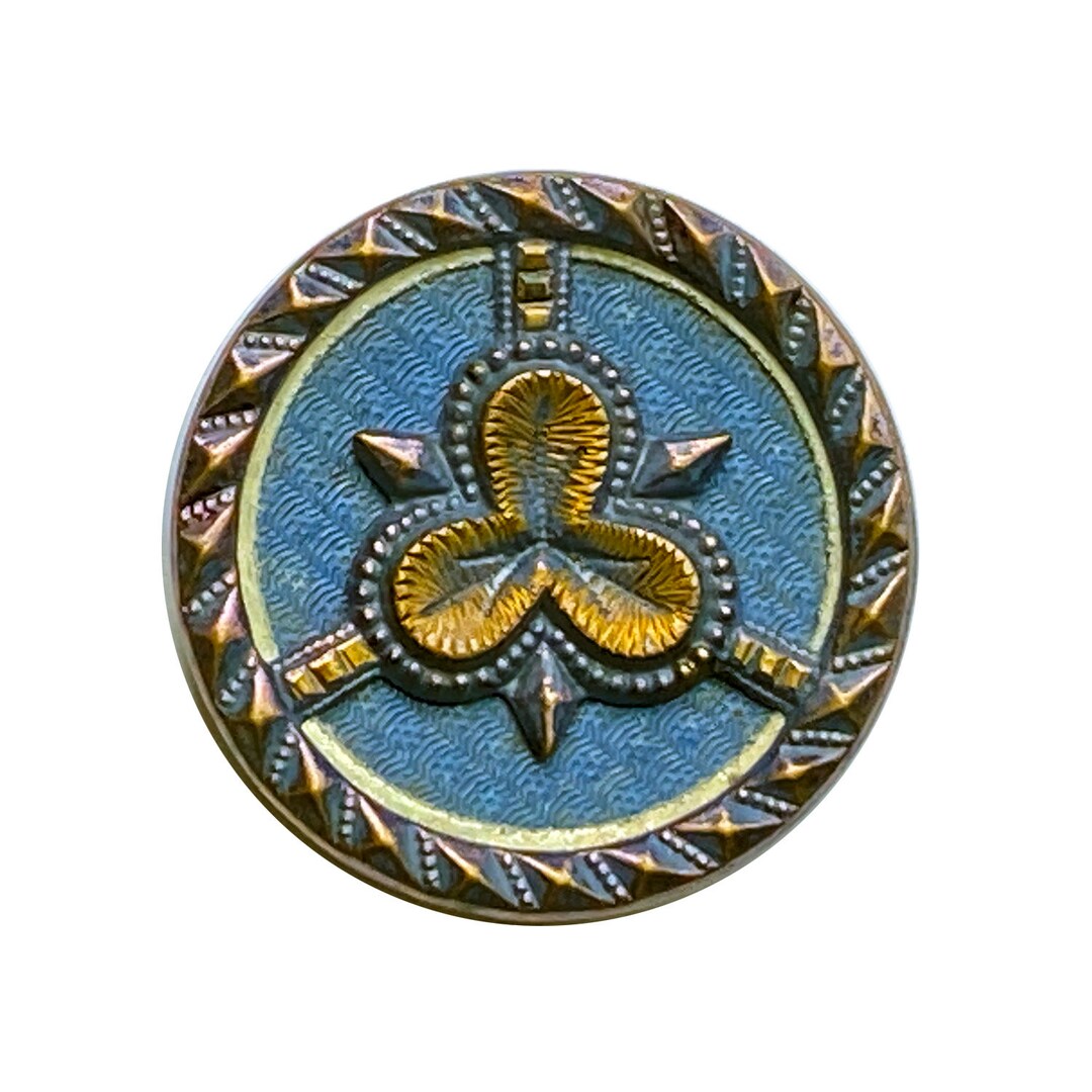 Antique Button, Trefoil Design - Etsy