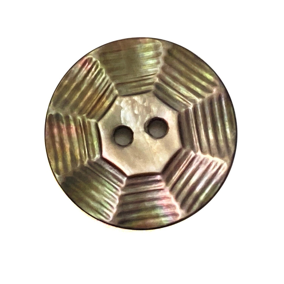 Antique Iridescent Carved Pearl Buttons, NBS Medium - Etsy