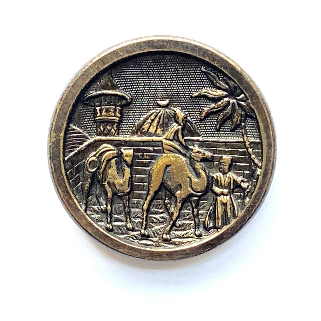 Antique Picture Button, Middle Eastern Scene - Etsy
