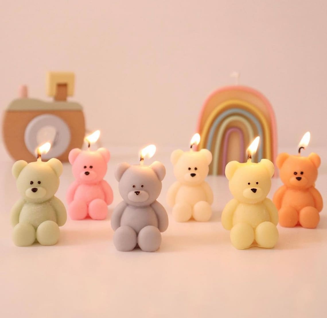Adorable Bear Candles for Baby Showers & Special Events – Cute Party ...