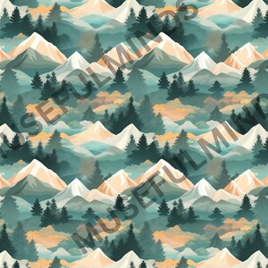 94 Fantasy Forests Medley Digital Paper - Watercolor Forest and Nature ...