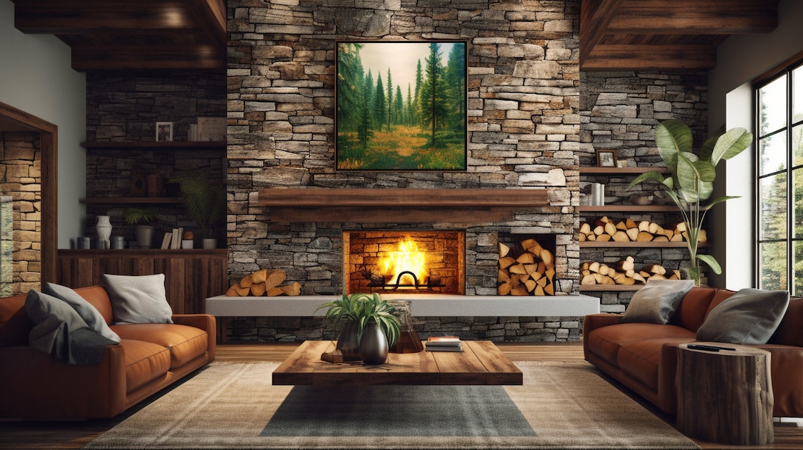 Zoom Virtual Backgrounds | Fireplace | Home Office Background | Google ...