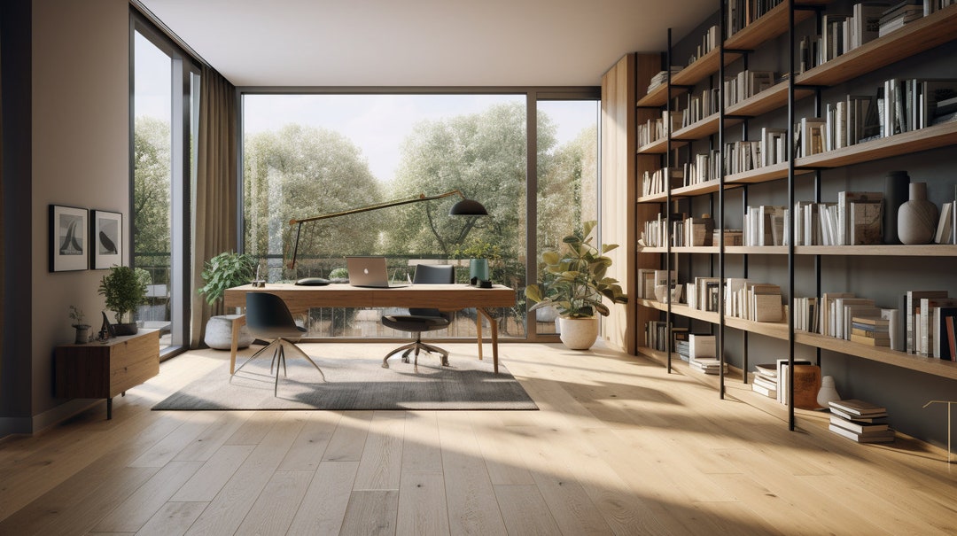 Professional Zoom Virtual Backgrounds Backdrop Bookcase Home Office ...