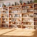 Sleek Bookcase Virtual Background: Modern Home Office Backdrop - Etsy