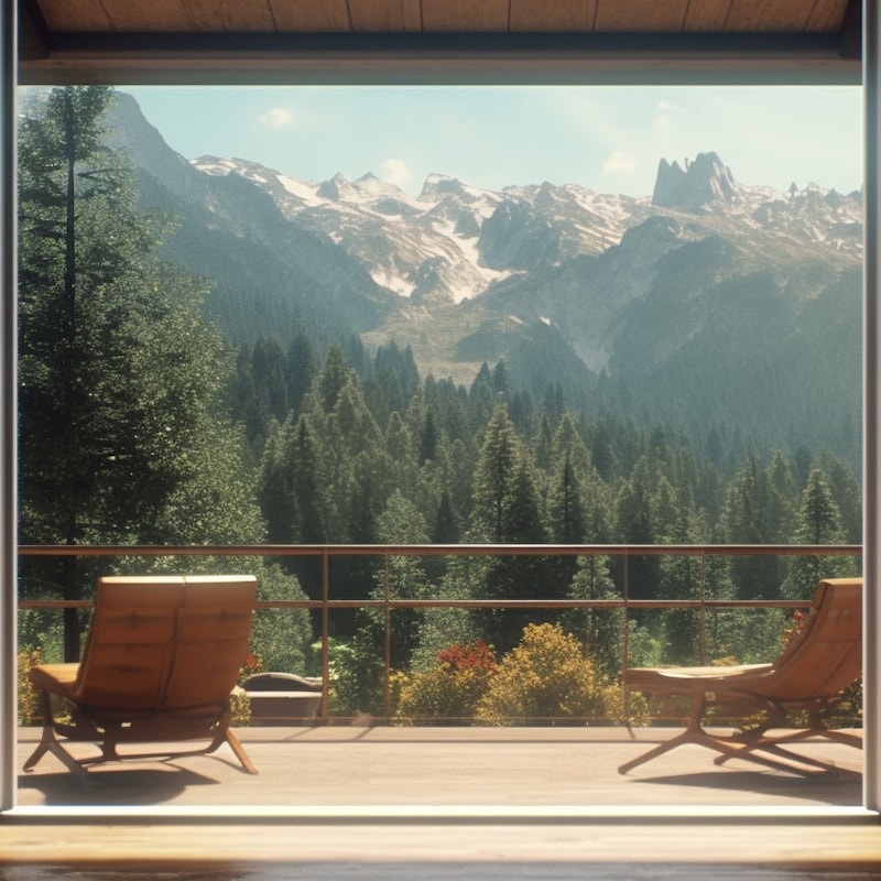 Virtual Background Teams Mountain Office - Etsy