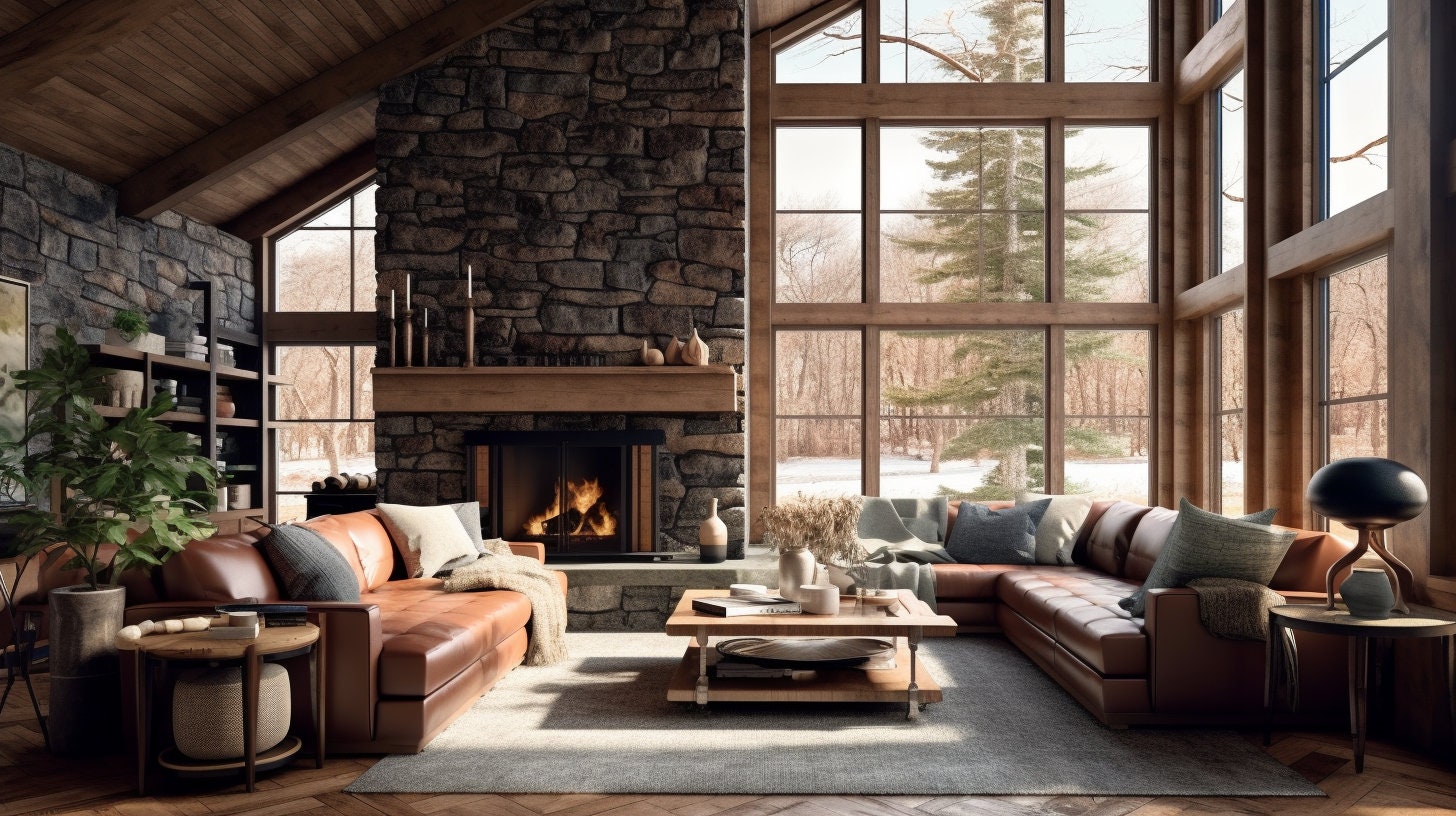 Zoom Virtual Backgrounds | Fireplace | Home Office Background | Google ...