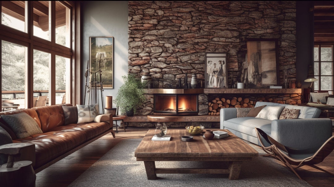 Professional Zoom Virtual Backgrounds | Fireplace | Home Office ...