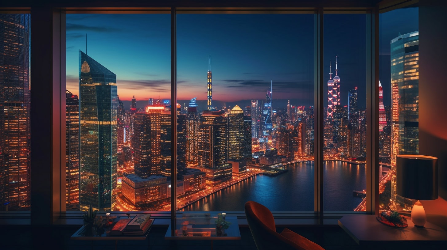 Zoom Virtual Backgrounds | Backdrop | Home Office | City Skyline | Home ...