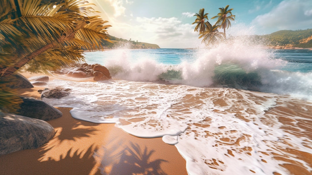 Zoom Virtual Backgrounds Backdrop Beach Home Office - Etsy