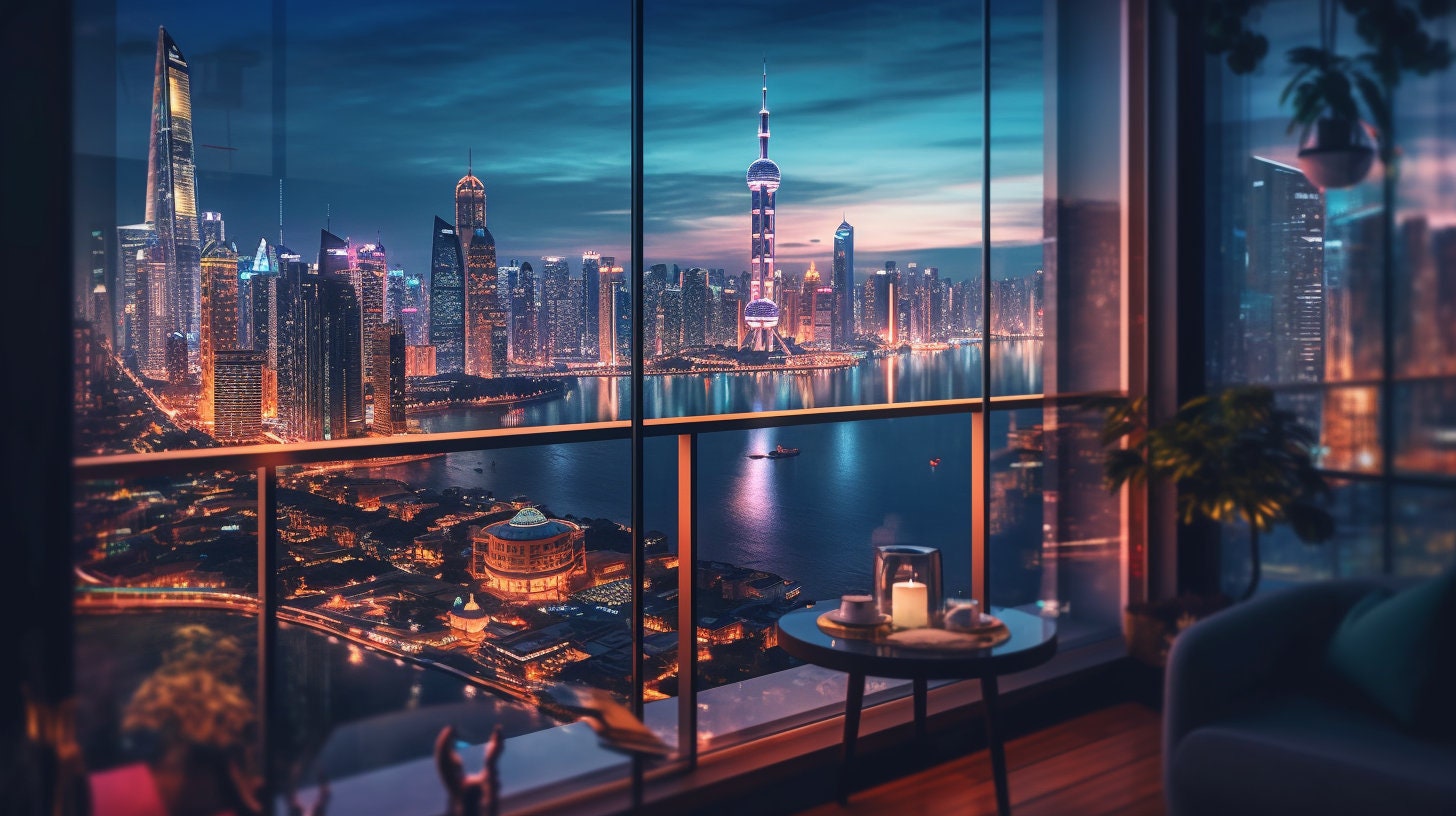 Zoom Virtual Backgrounds | Backdrop | Home Office | City Skyline | Home ...