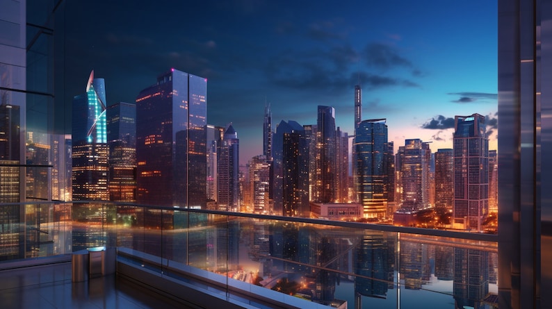 Zoom Virtual Backgrounds | Backdrop | Home Office | City Skyline | Home ...