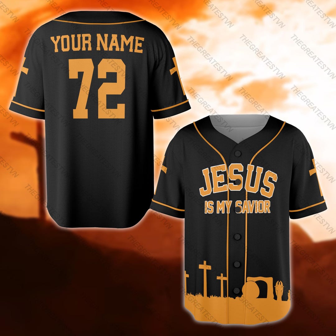 Personalized Jesus is My Savior Baseball Jersey, Custom Name and Number ...