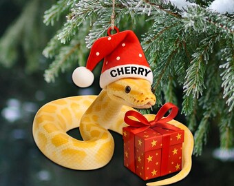 Personalized Ball Python Ornament 2025, Custom Snake Christmas Ornament ...