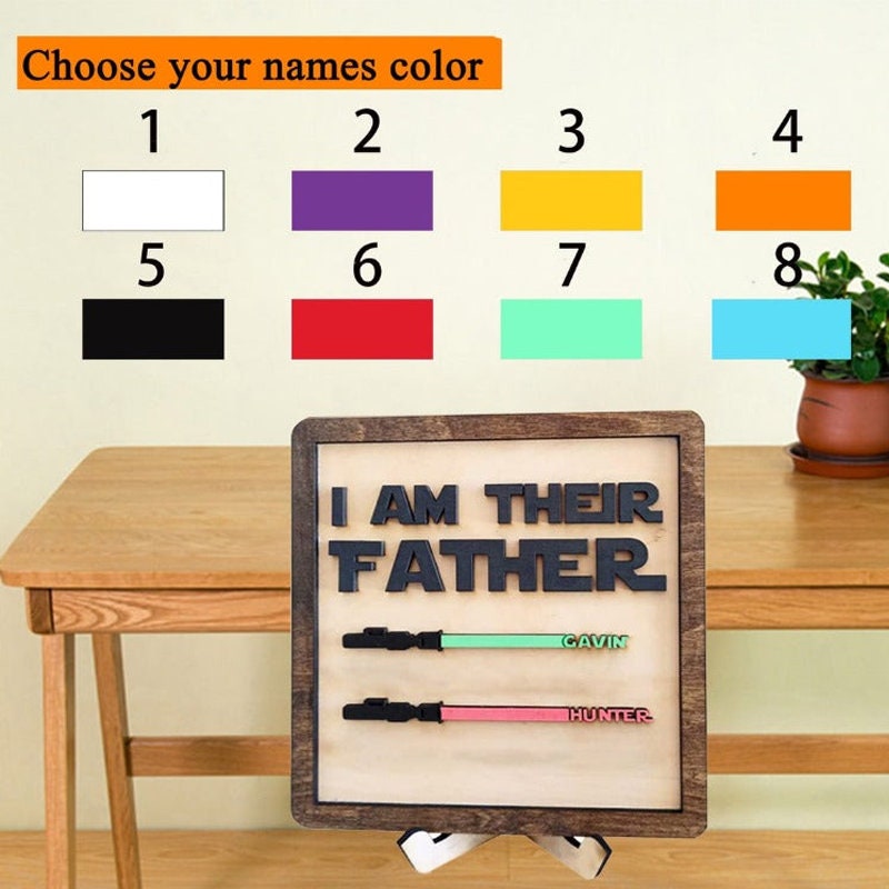 Personalized I Am Their Father Sign, Custom Gift for Dad, Custom ...