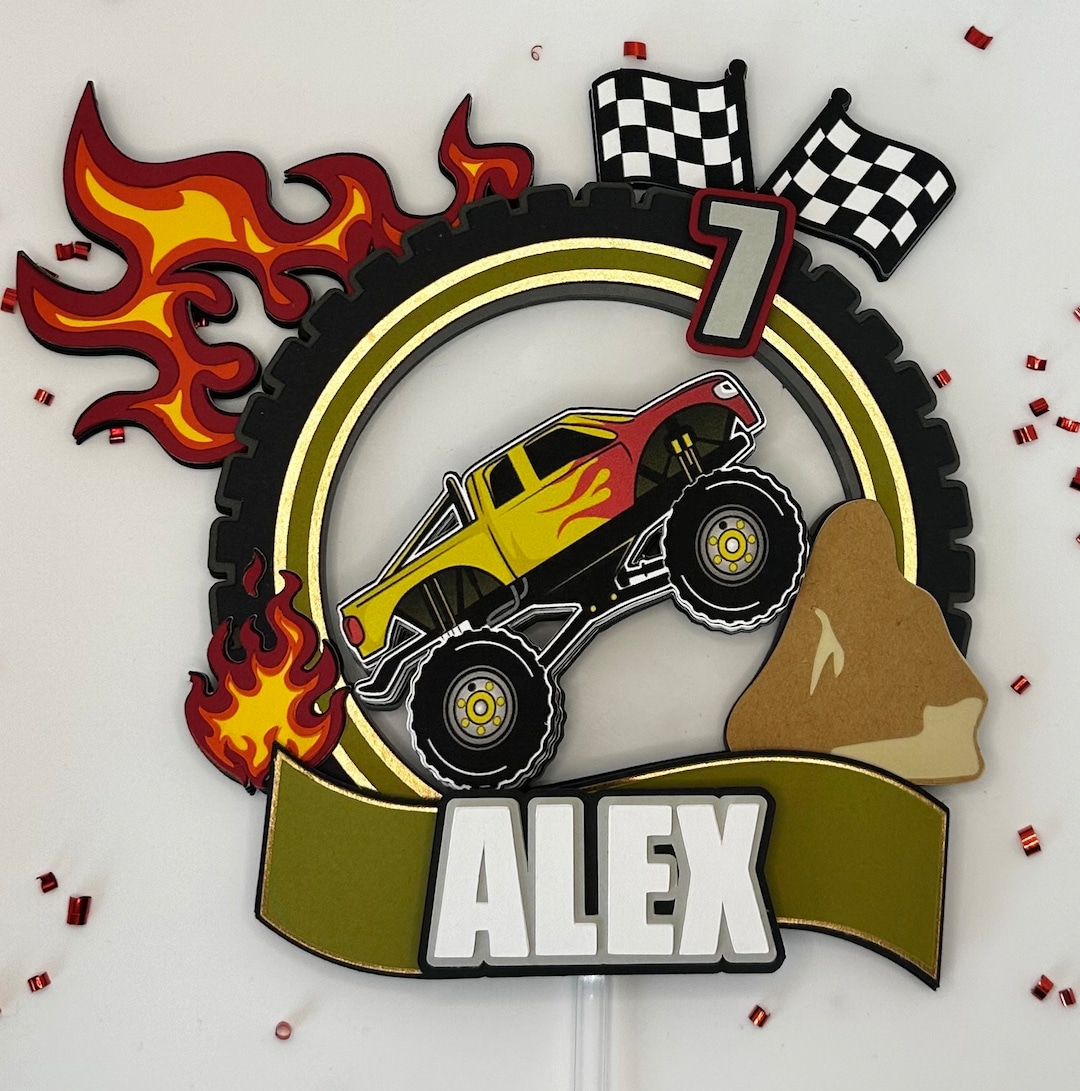 Monster Truck Cake Topper - Etsy